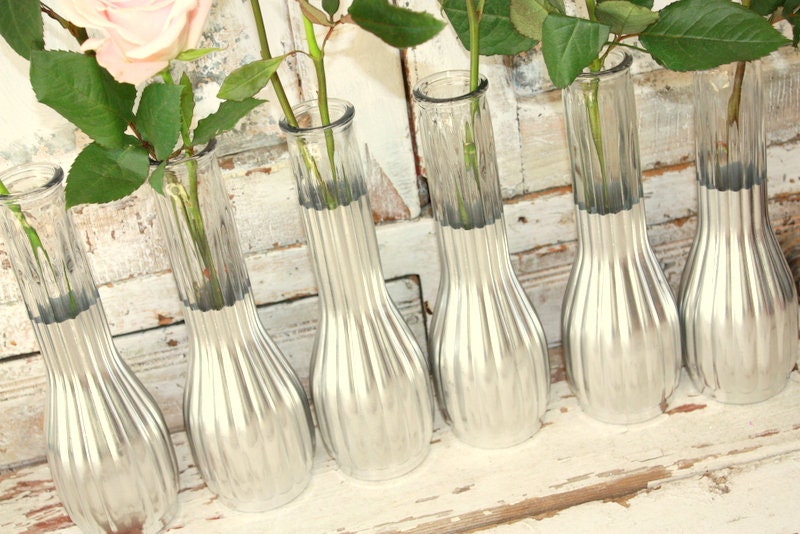 Wedding Centerpieces-silver Vases-engagement Parties - Etsy