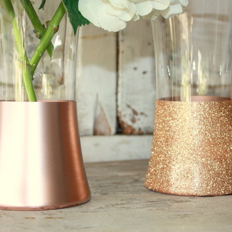 Rose Gold Vases - Etsy