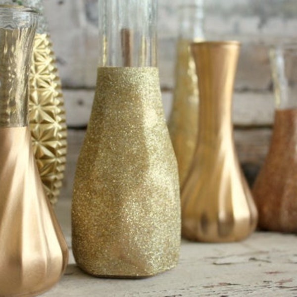 Gold Vase - Etsy