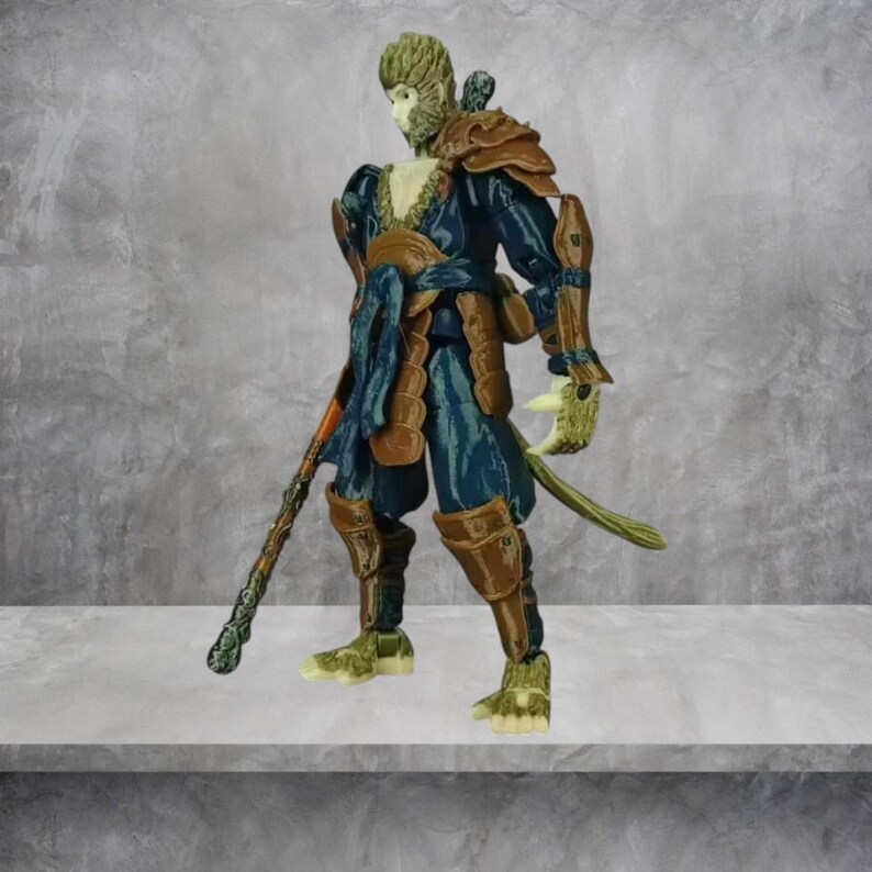 3D Printed Black Myth Wukong Figure - Anime Multi-jointed Toys Action ...