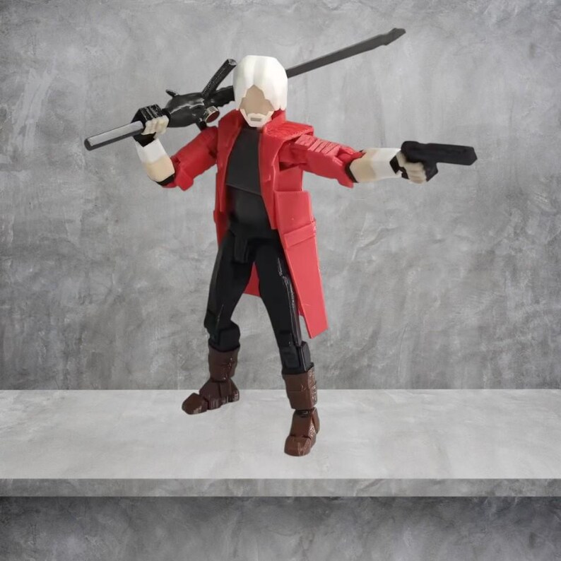 3D Printed Devil May Cry Dante Figure - Anime Multi-jointed Toys Action ...