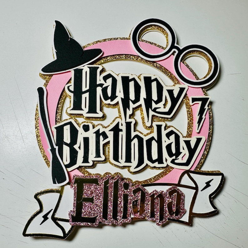Wizarding World Inspired Cake Topper SVG | Magical Party Decoration ...
