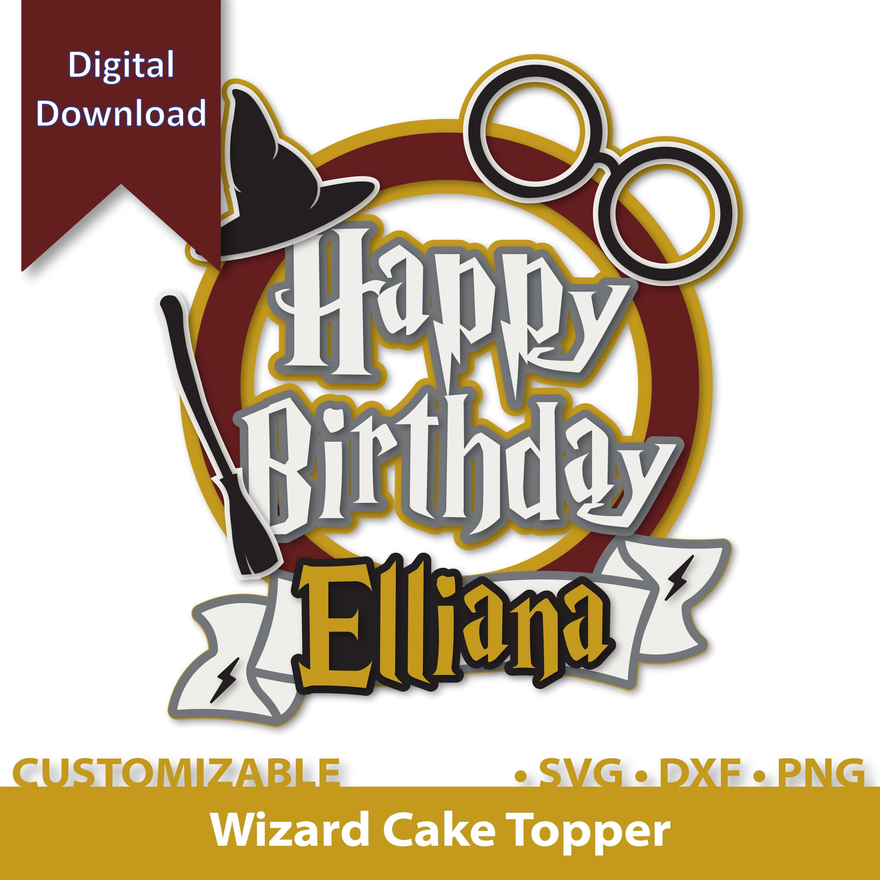 Wizarding World Inspired Cake Topper SVG | Magical Party Decoration ...