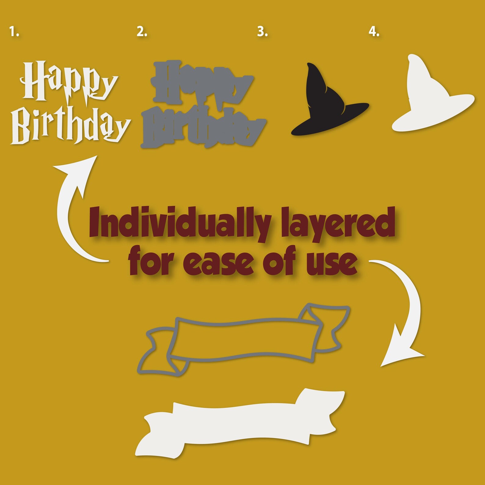 Wizarding World Inspired Cake Topper SVG | Magical Party Decoration ...