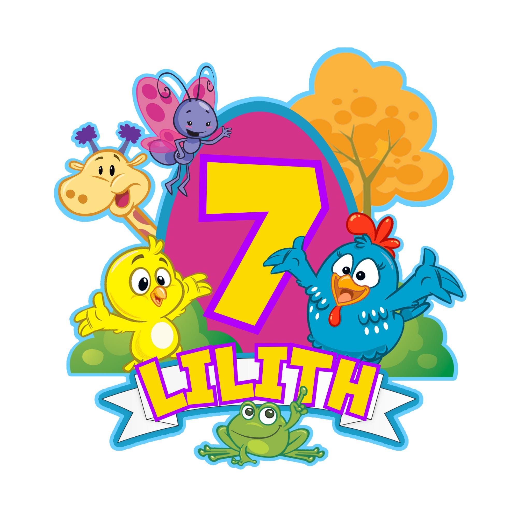 Chicken and Friends Cake Topper Template & PNG - Printable Birthday ...