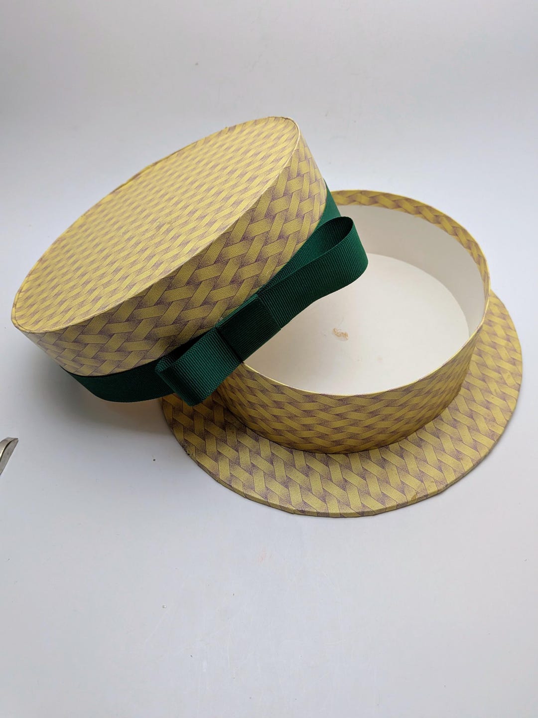 Vintage Hat Candy Box Woven Design - Etsy