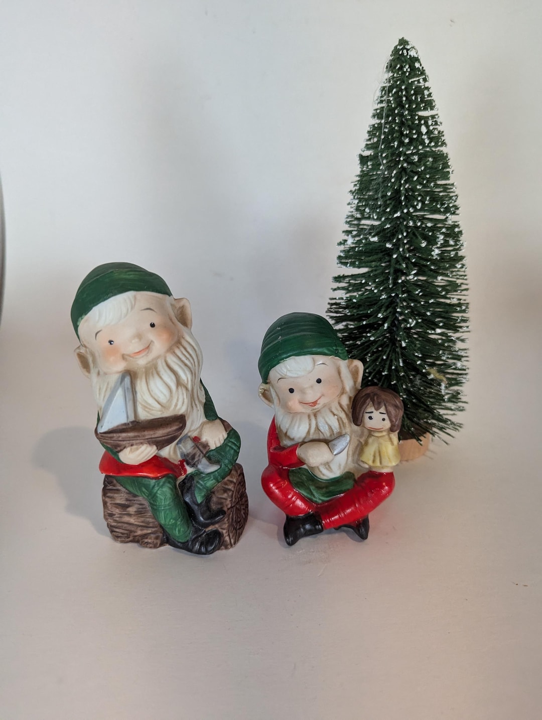 Vintage Homco Christmas Elves Santa's Workshop Toymaker Elves - Etsy