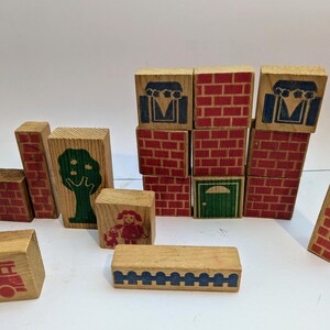 Blocks Wooden Vintage Building Blocks- Wonderful Group - Etsy