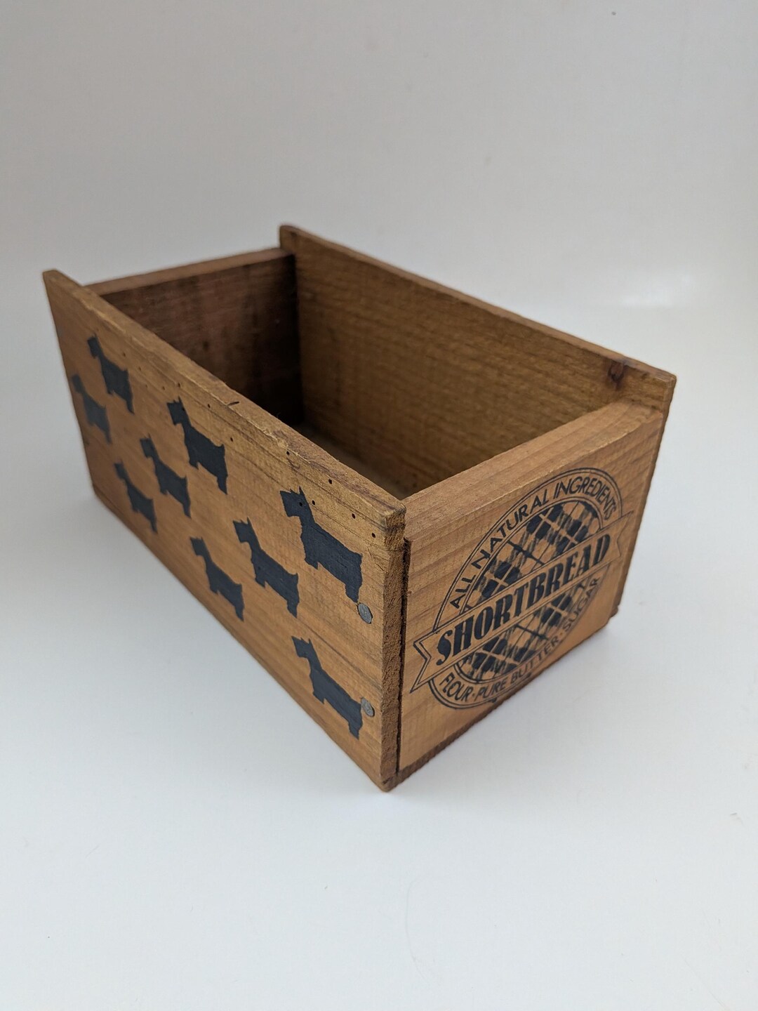 Scottie Dog Box-wooden Shortbread Box Graphics on All Sides - Etsy