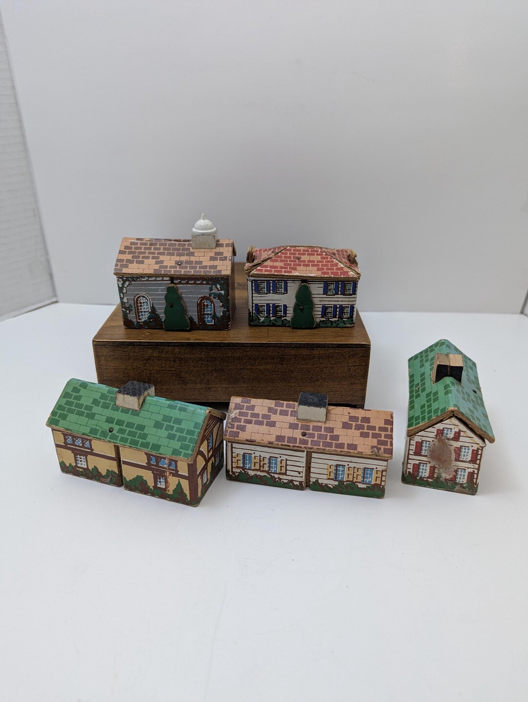 Vintage Keystone Village Block Buildings Houses 1950s Americana - Etsy
