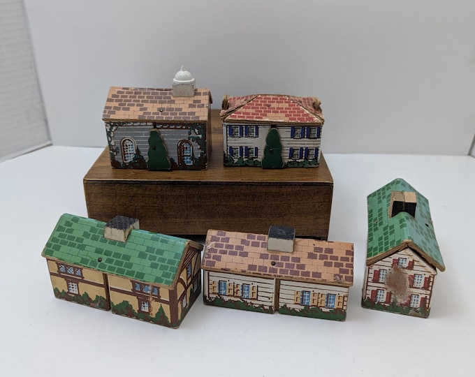Vintage Keystone Village Block Buildings Houses 1950s Americana - Etsy