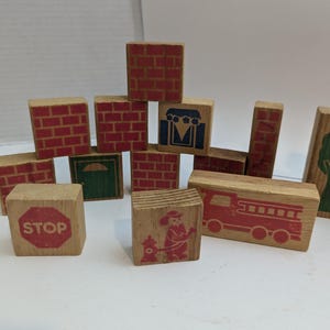 Blocks Wooden Vintage Building Blocks- Wonderful Group - Etsy