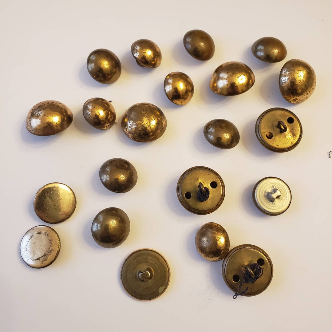 Buttons- Vintage Group of Brass Uniform Buttons #U - Etsy