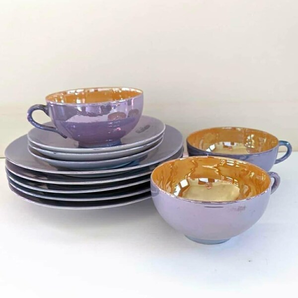 Blue Lusterware - Etsy