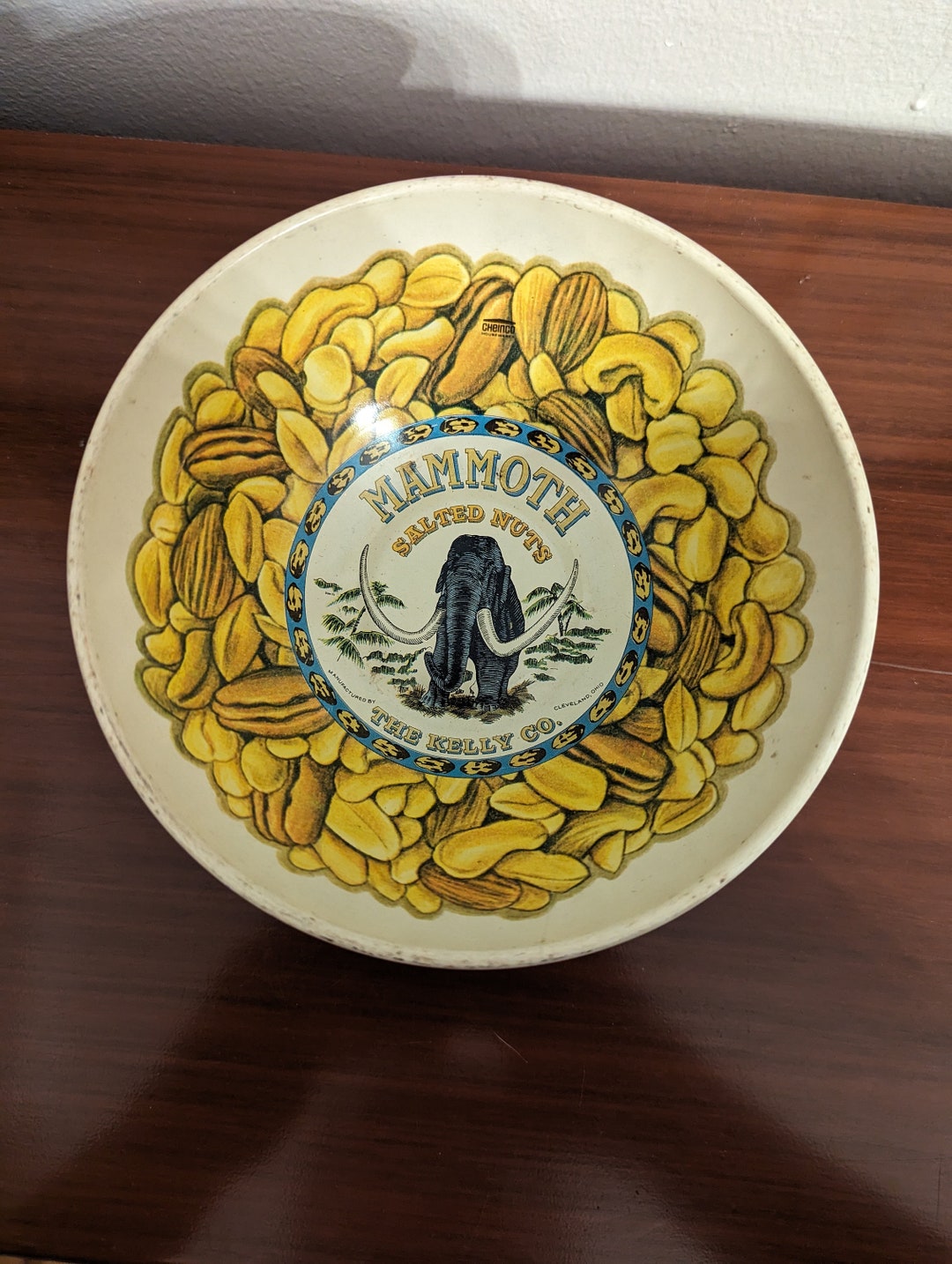 Mammoth Salted Nuts- Mammoth Peanuts Advertising Litho Bowl Ohio - Etsy
