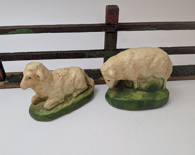 Sheep Figures Vintage Figures From Nativity Scene Farm Scene Italy - Etsy