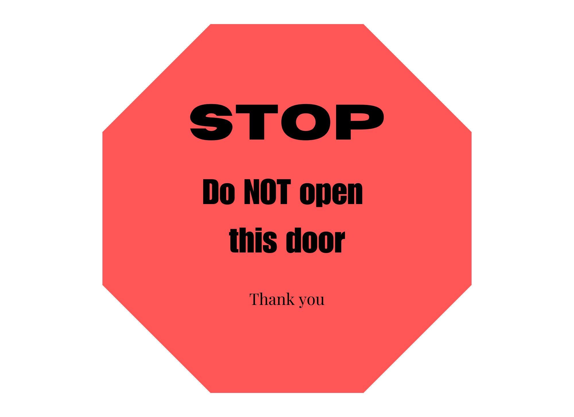 Stop Door Sign to Keep Those With Alzheimer's and Dementia Safe From ...