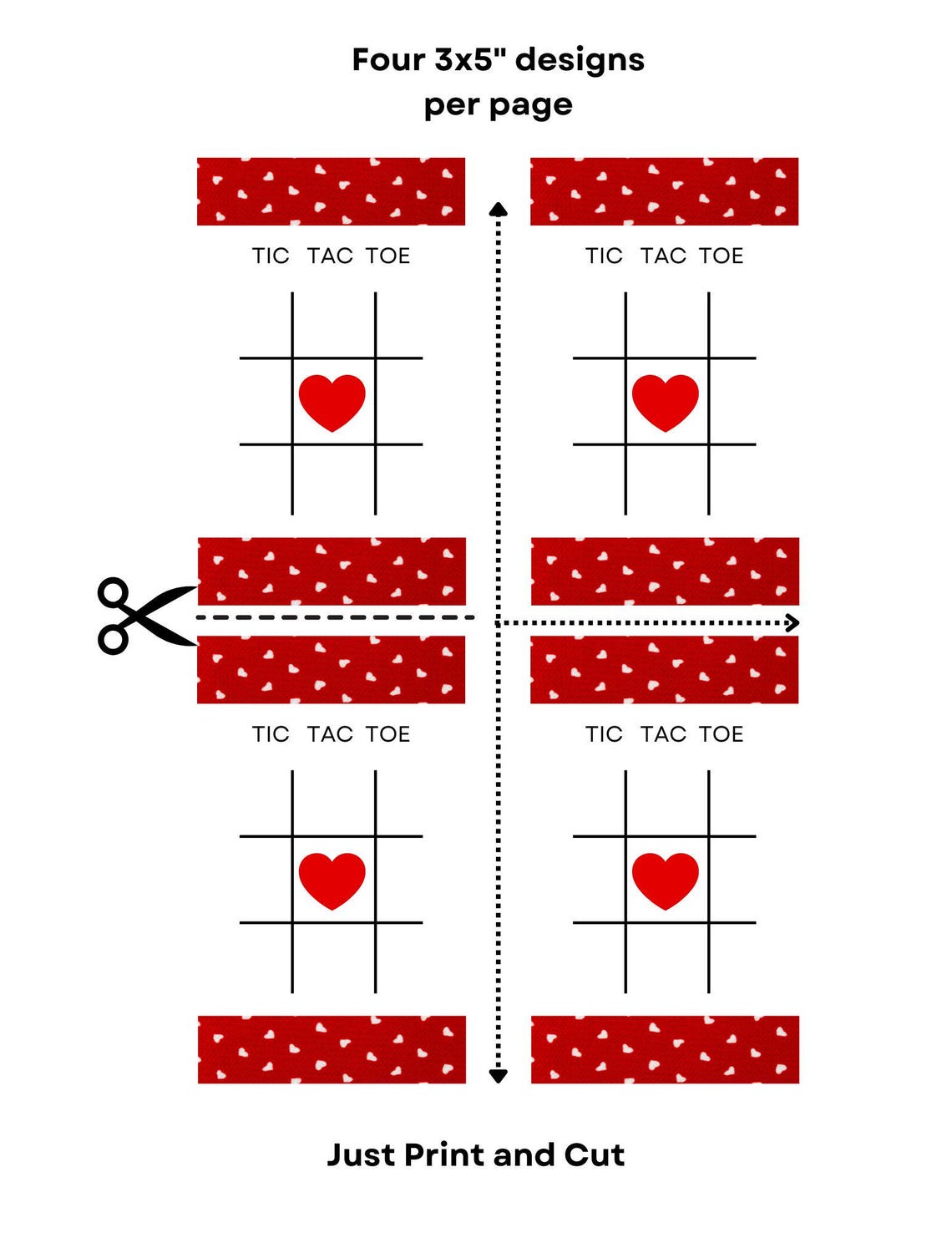 Valentine Tic-tac-toe Game - Etsy