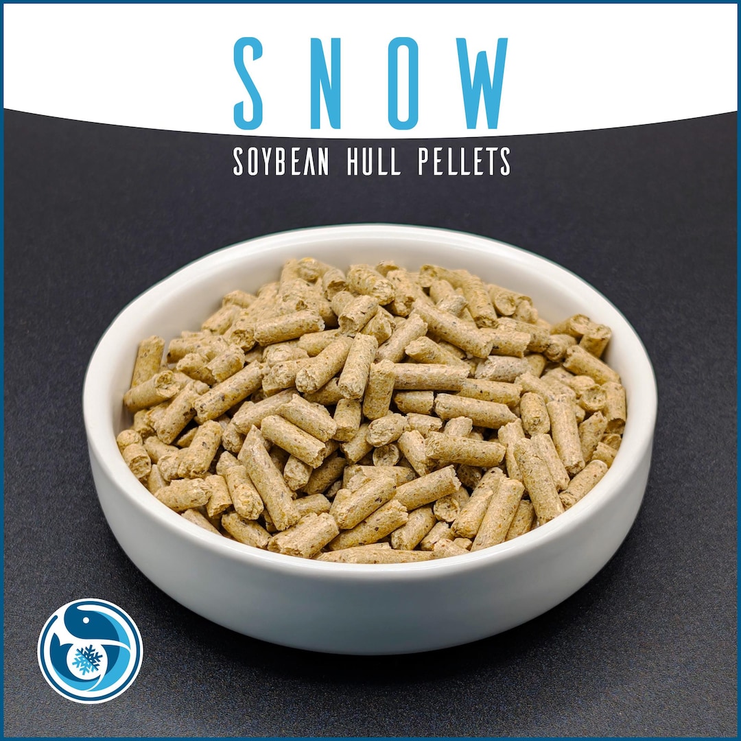 Aquarium Shrimp Food (SNOW) – Soybean Hull Snowflake Pellets for ...