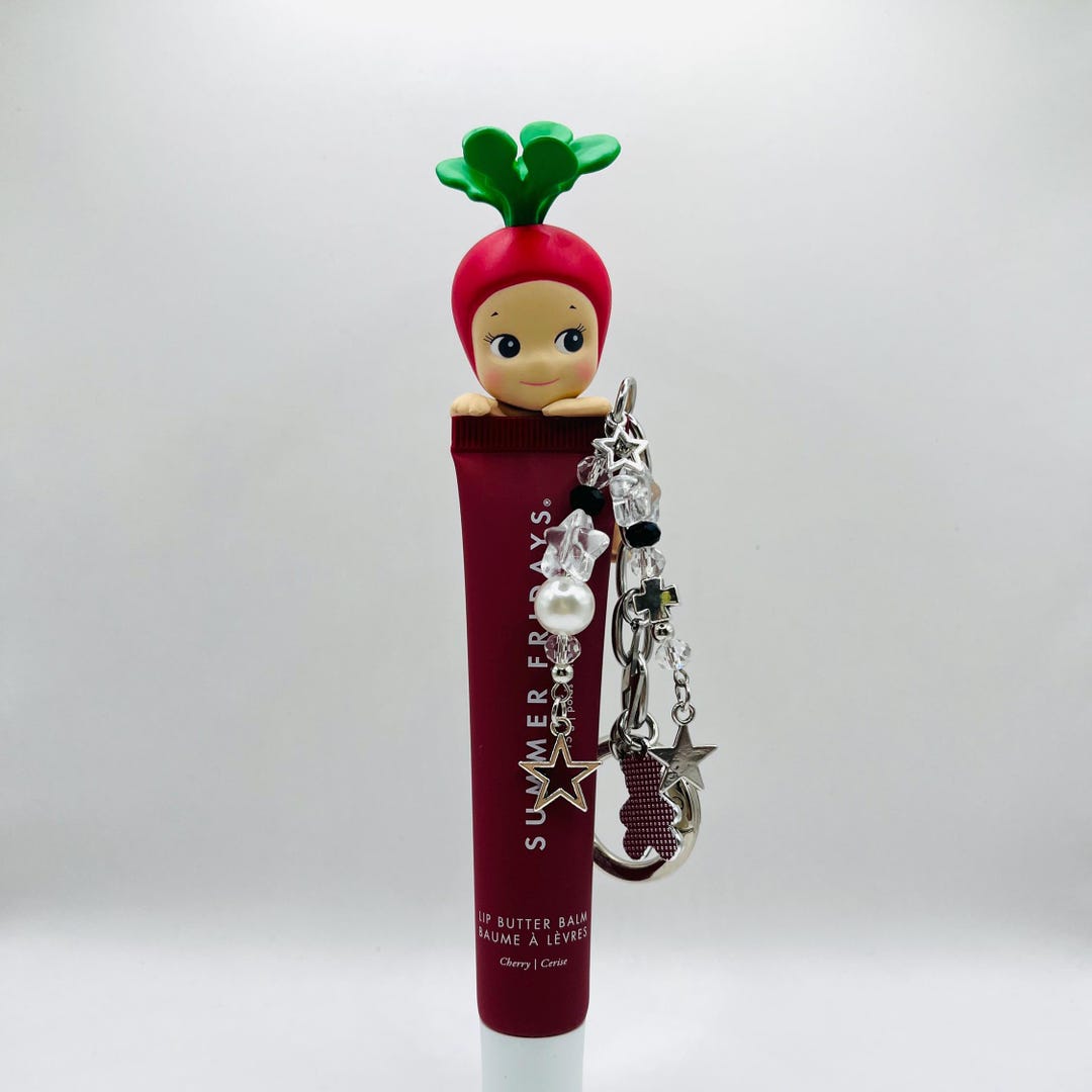 Sonny Angel Radish Hipper With Summer Friday's Lip Butter Balm on a ...