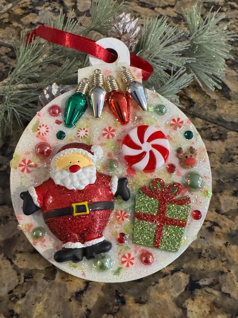 VINTAGE SANTA Ornament - Costume and Vintage Jewelry, Gems, Rhinestones ...