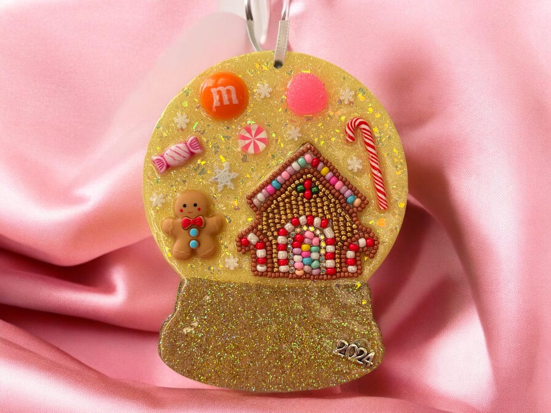 GINGERBREAD SNOWGLOBE Ornament - Costume and Vintage Jewelry, Gems ...