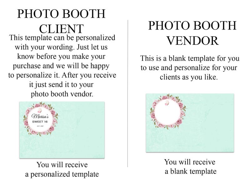 4x6 Editable Photo Booth Template: Party Events (PSD File) - Etsy