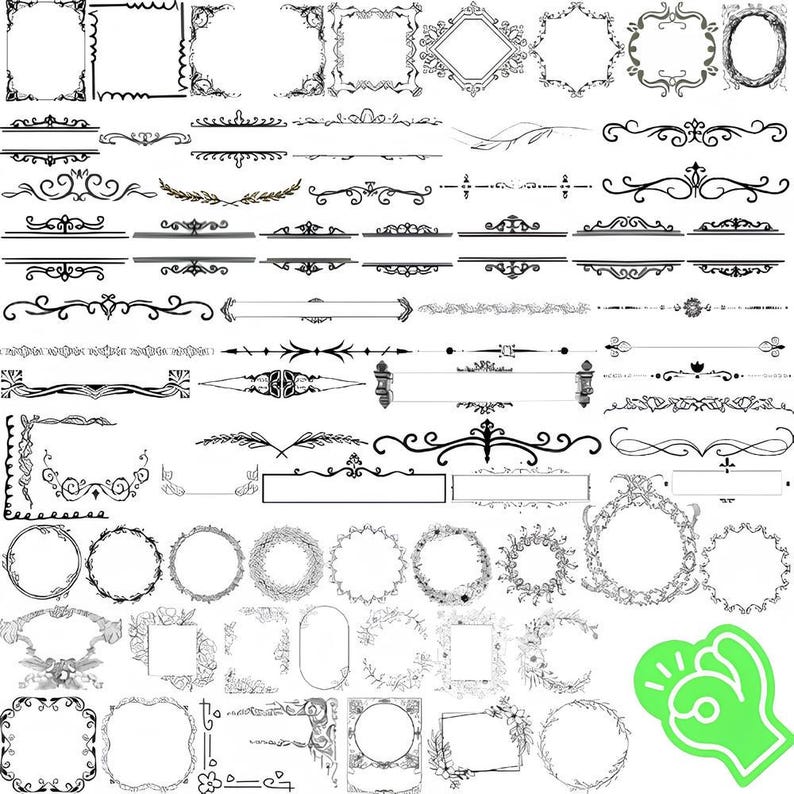 Decorative Elements SVG Bundle, Dividers Borders Svg, Text Divider Svg ...