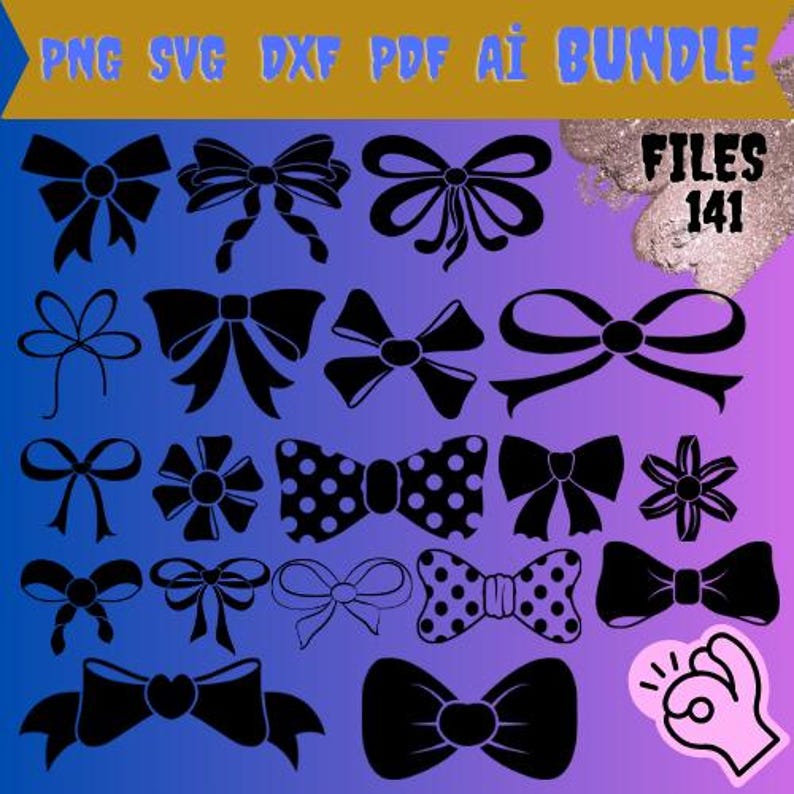 Ribbon Coquette Bow SVG Bundle, Present Svg, Bow Tie SVG, Bow Outline ...