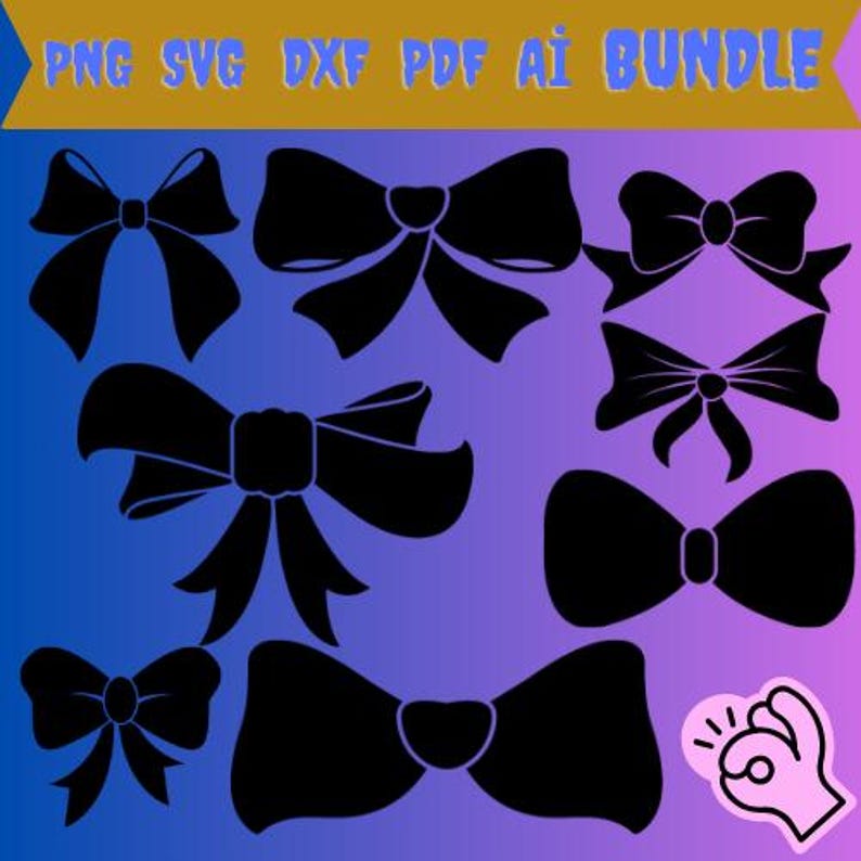 Ribbon Coquette Bow SVG Bundle, Present Svg, Bow Tie SVG, Bow Outline ...