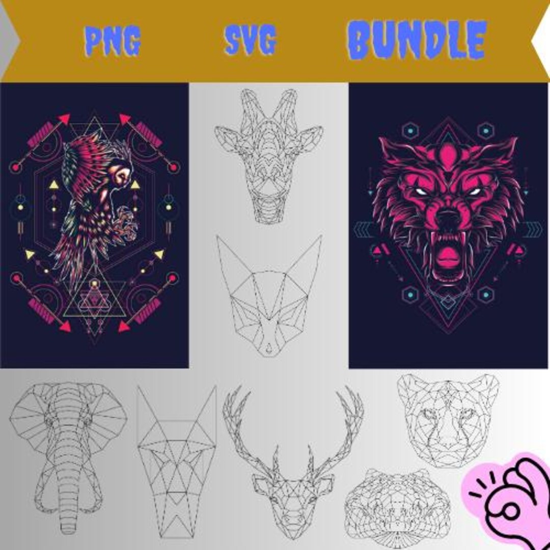 High Quality Geometric Animals SVG Bundle, Geometric Animals Png ...