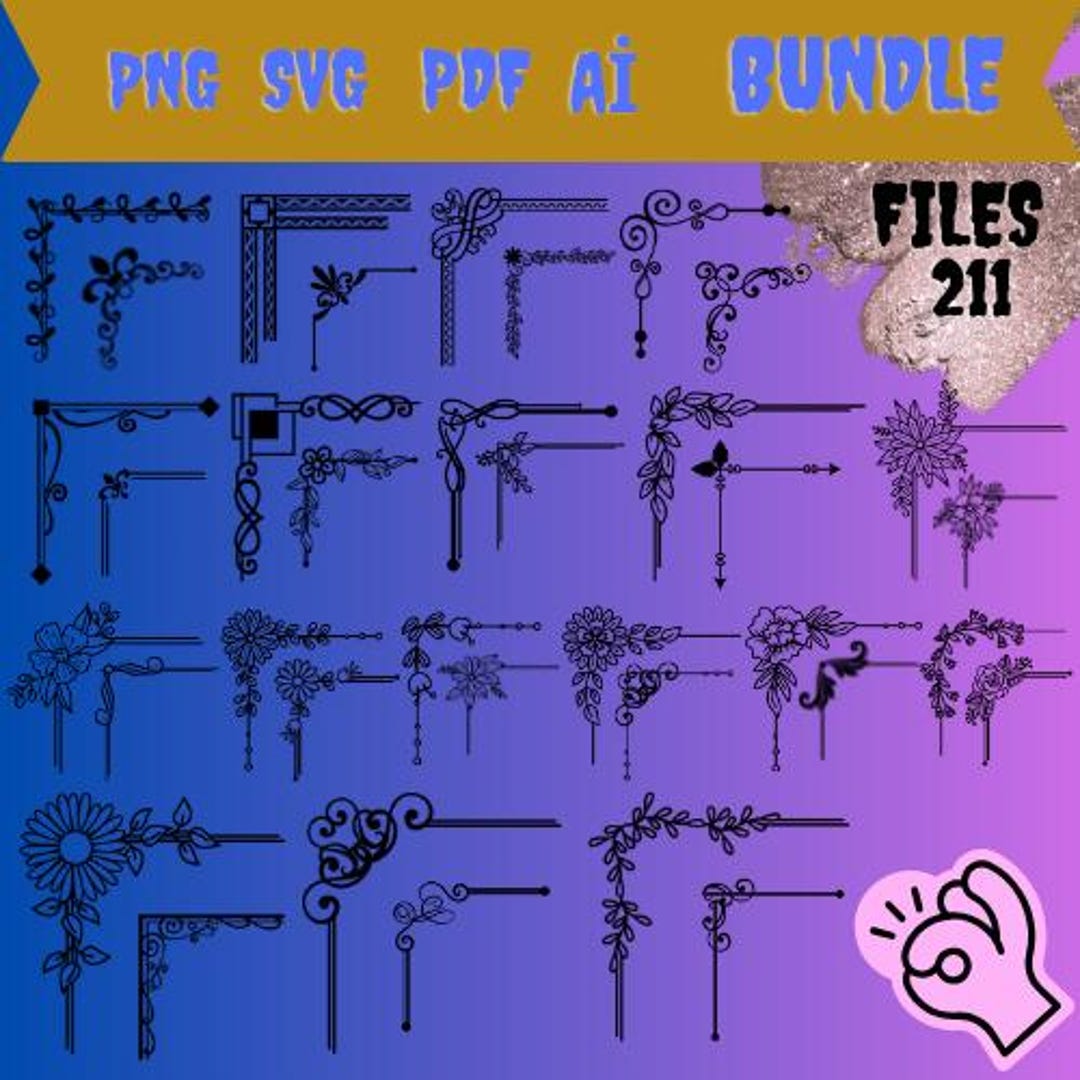 Decorative Elements SVG Bundle, Dividers Borders Svg, Arrow Svg, Border ...