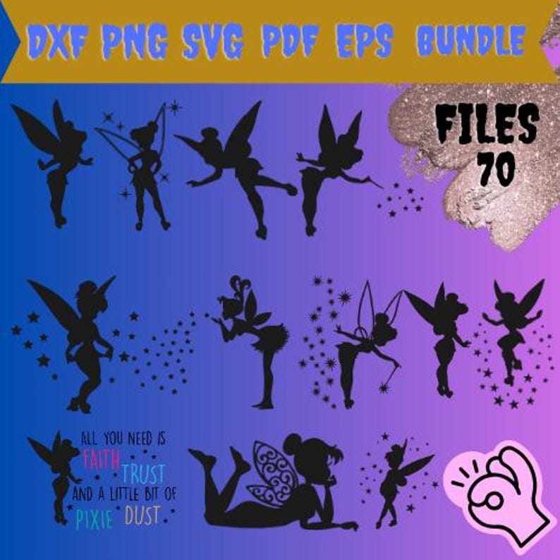 Tinkerbell SVG Bundle, Tinkerbell Svg & Png Files for Cricut,fairy Svg ...