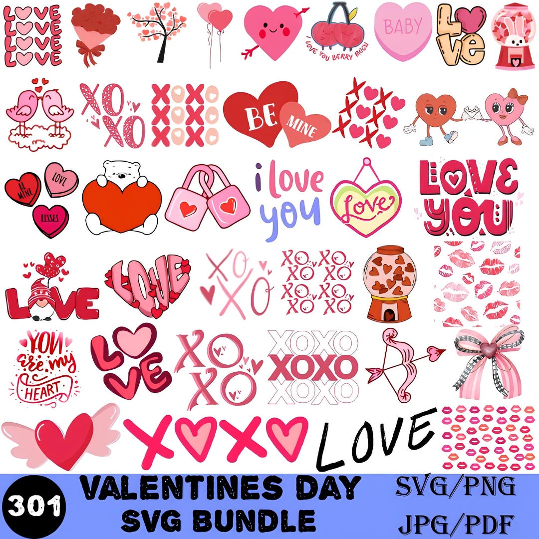 Mega Valentine Svg Bundle, Valentines Day Svg Bundle, Love Svg ...