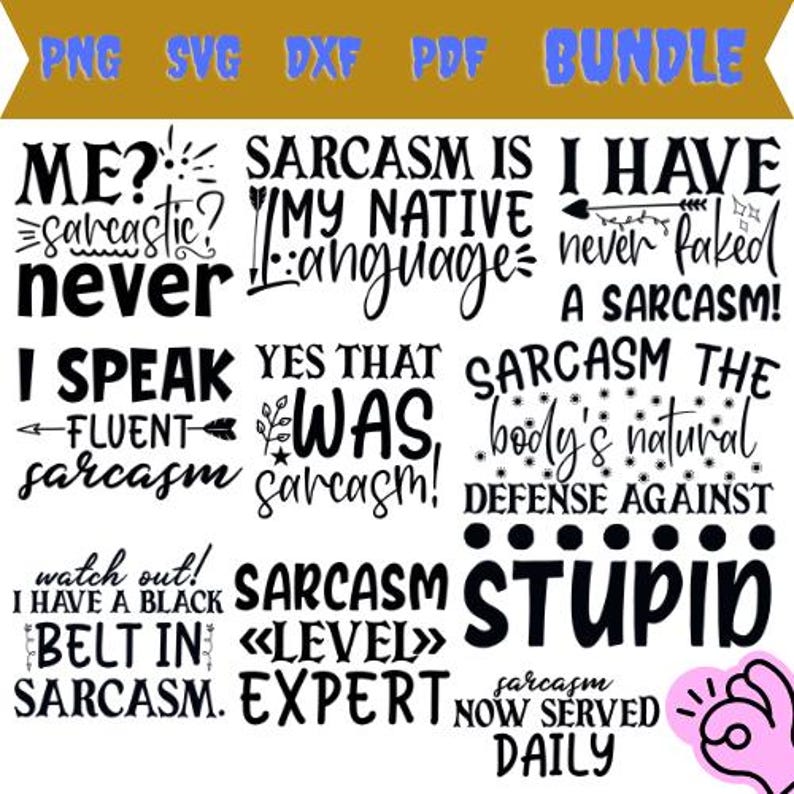 168 Sarcastic Quotes SVG Bundle, Sarcastic Sayings, Funny SVG, for ...