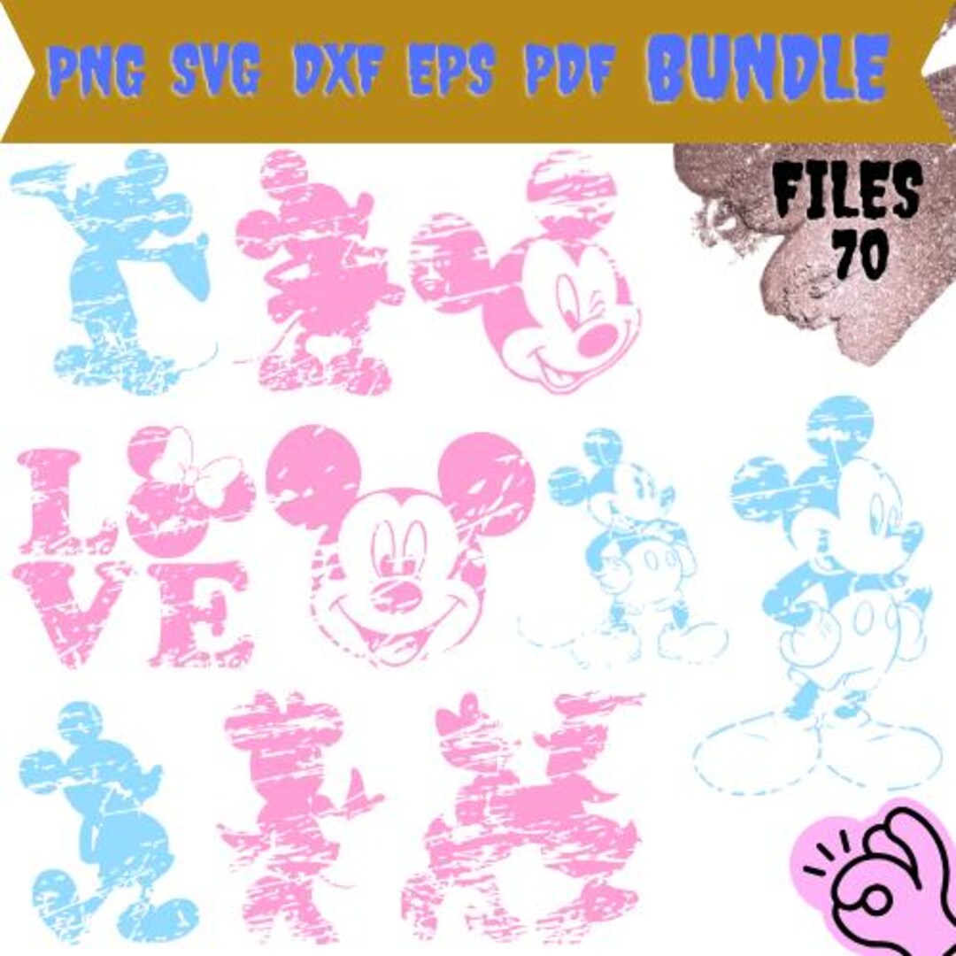 Mouse Vector SVG Bundle, Dis Ney Bundle Svg, Watercolor Mouse Png ...