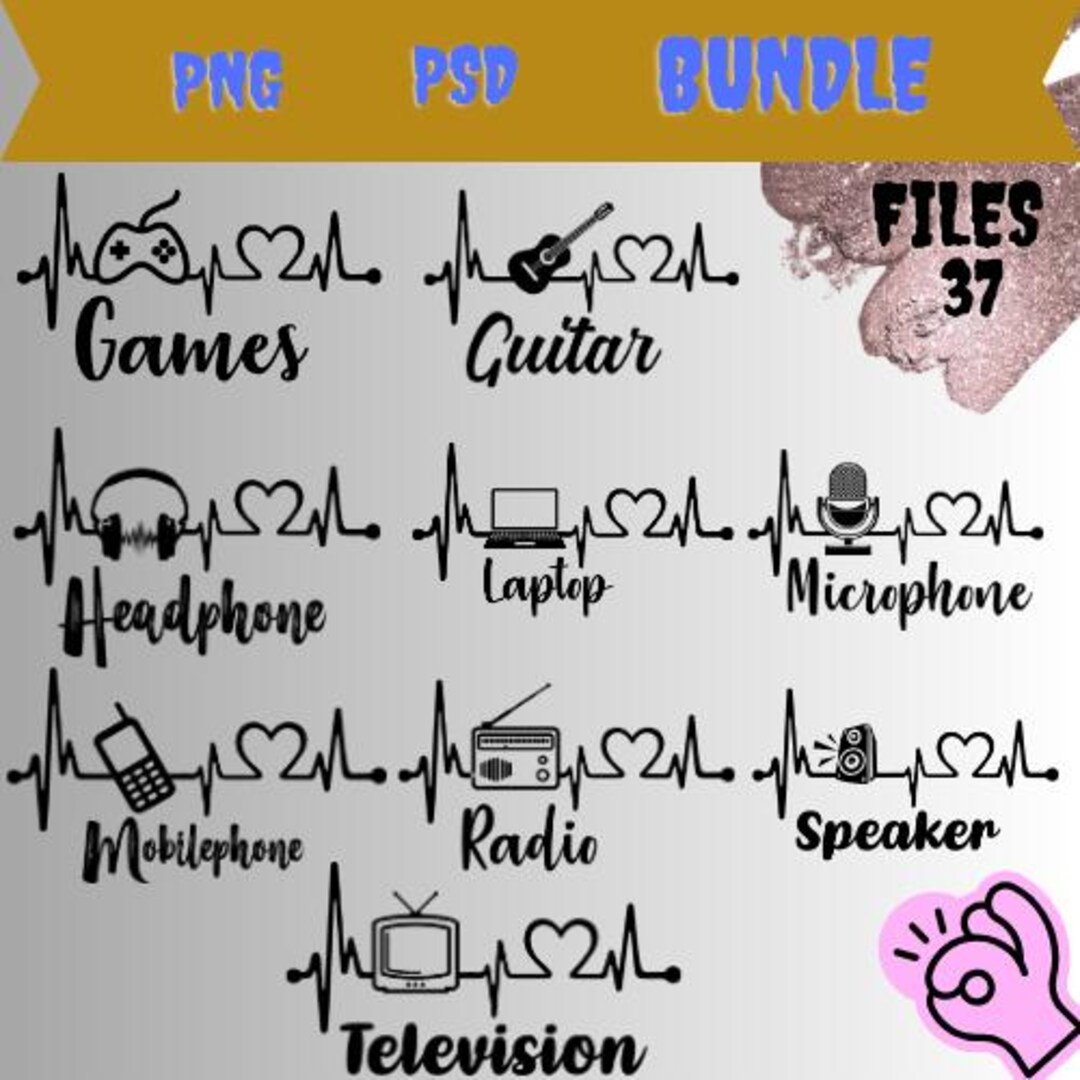 Heart Beat SVG, Music Heart SVG, HEARTBEAT Clipart, Heartbeat Svg Cut ...