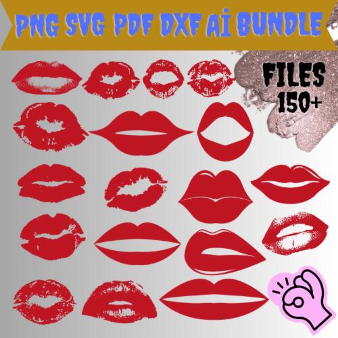 Lips SVG, Kiss SVG, Lips Print Svg, Red Lips Svg, Dripping Lips Svg ...