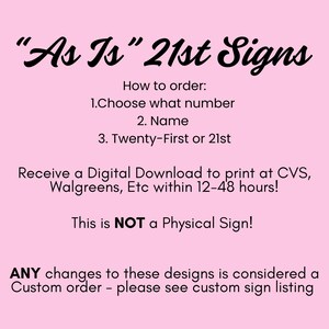 21ST BIRTHDAY SIGNS - Etsy