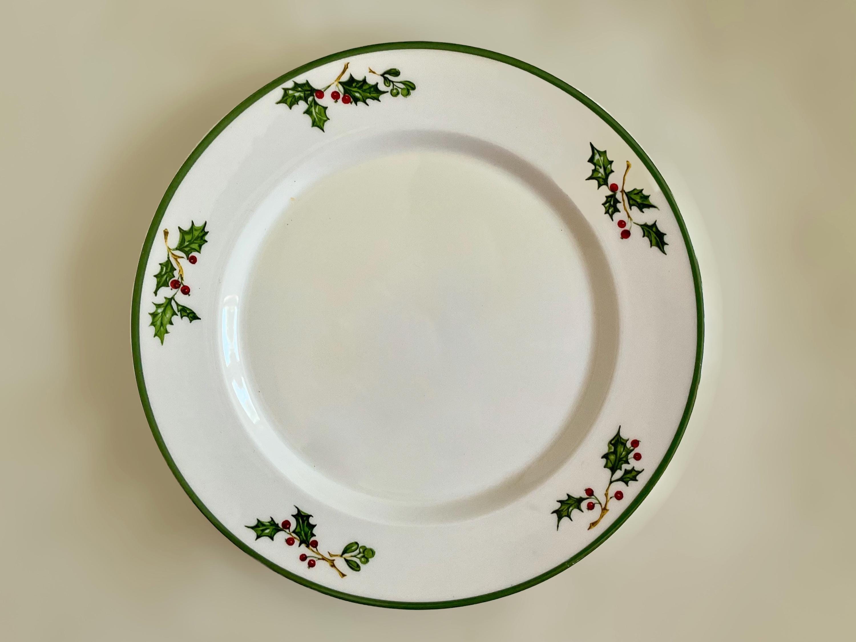 Vintage Radko Holiday China, Dinner and Salad Plate Set: Christmas Tree ...