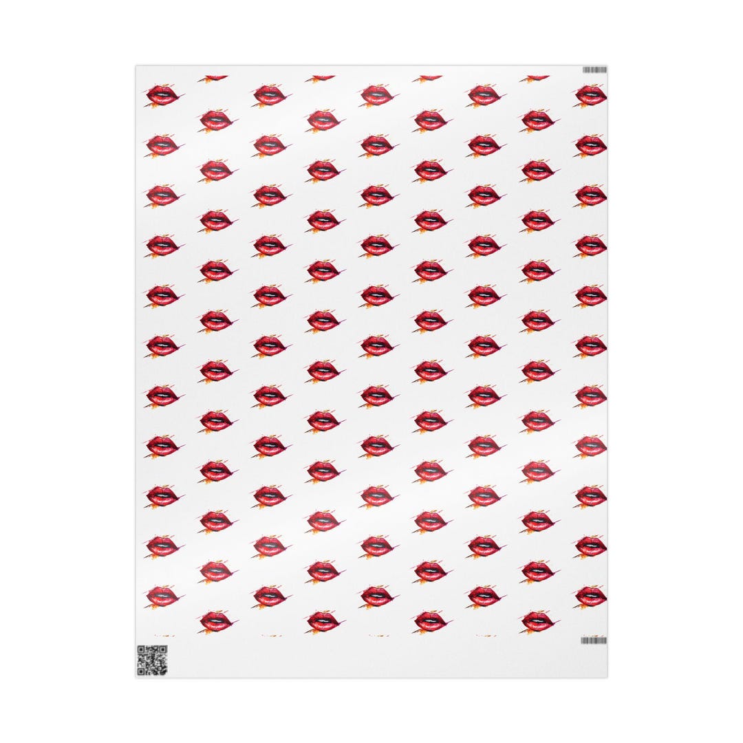 Red Pin-up Lips Wrapping Papers. Pin-up and Beauty Style. - Etsy