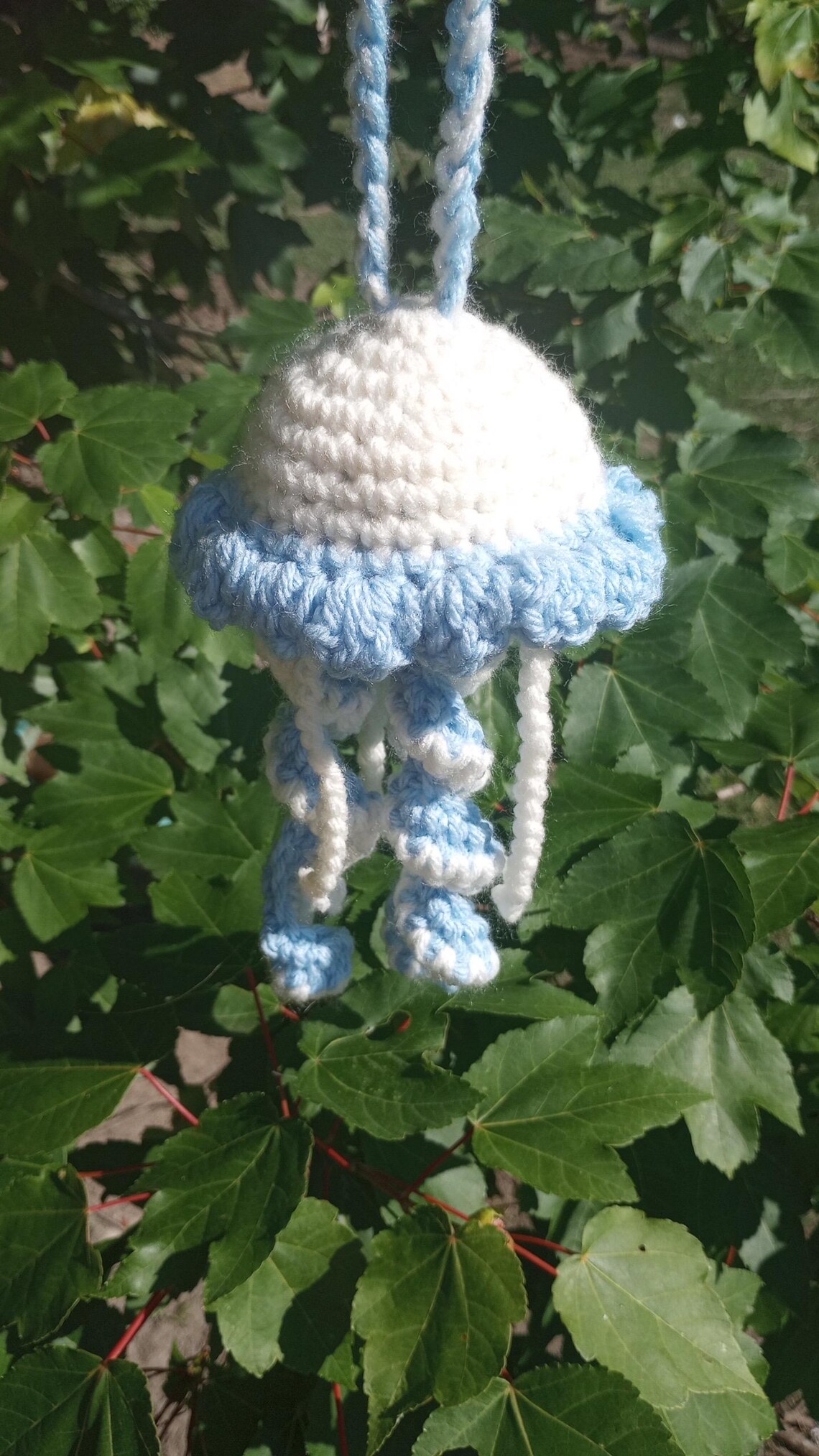 Crochet Jellyfish Car Hanger - Etsy