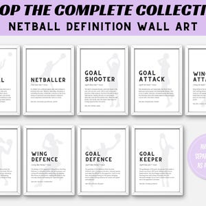 Wing Defence Definition Print, Digital Download, Netball Wall Art ...