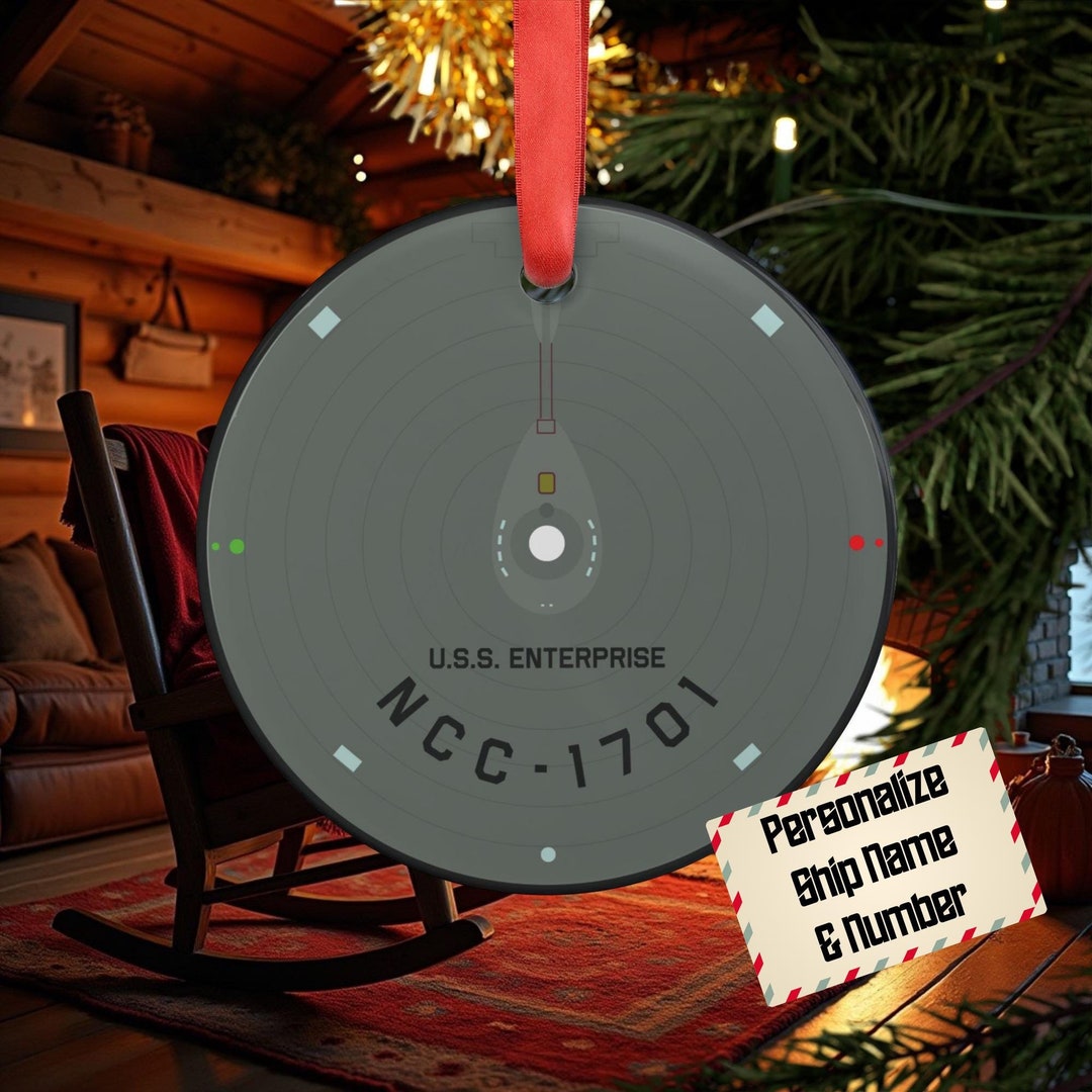 Star Trek Christmas Ornament, Original Series, Enterprise, Personalized ...