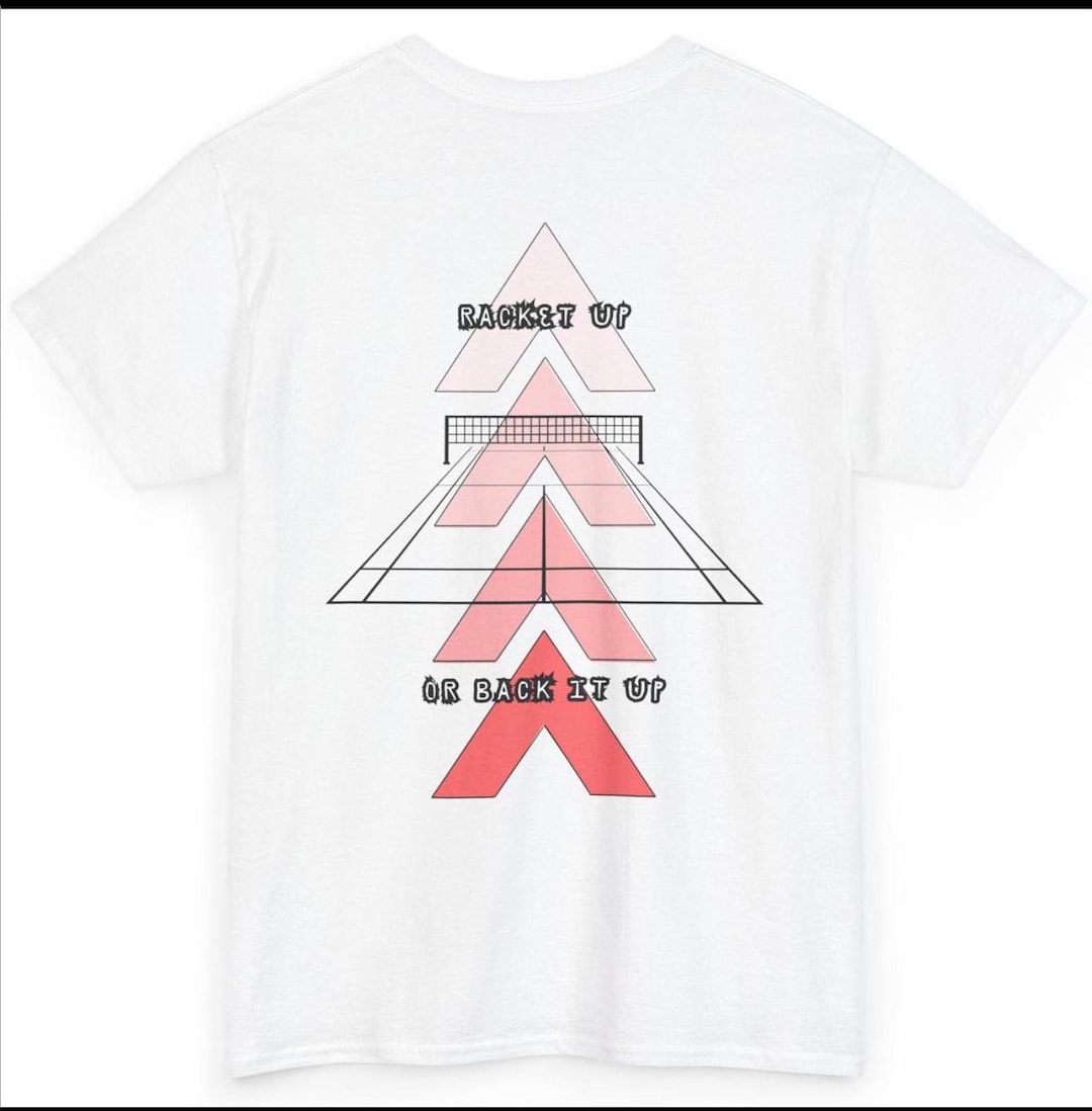 Racket up or Back It up Tennis Tshirt (red Arrows) Tennis Gift Tennis ...
