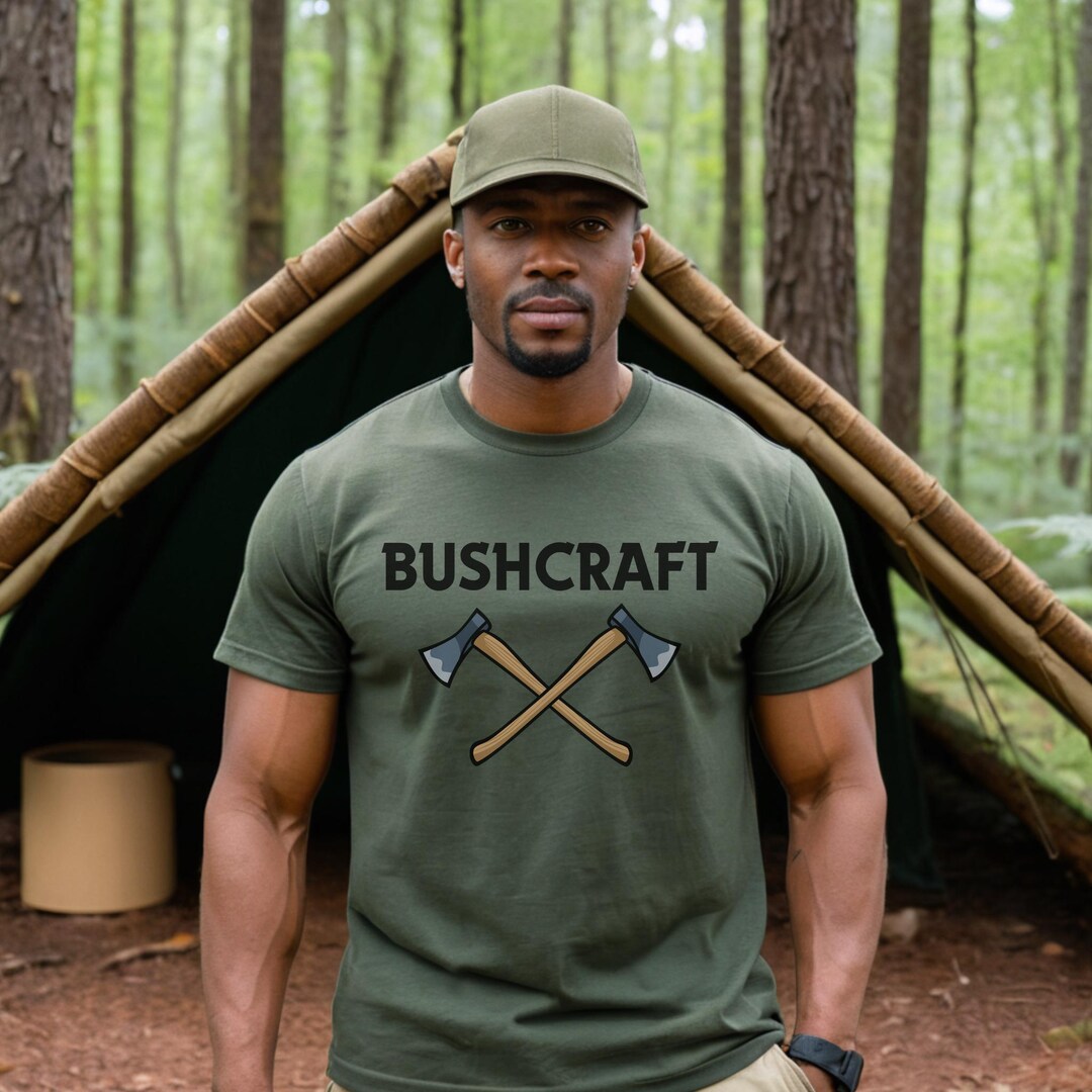 Bushcraft Shirt Gift for Men Camping Gift for Him Nature Lovers Shirt ...
