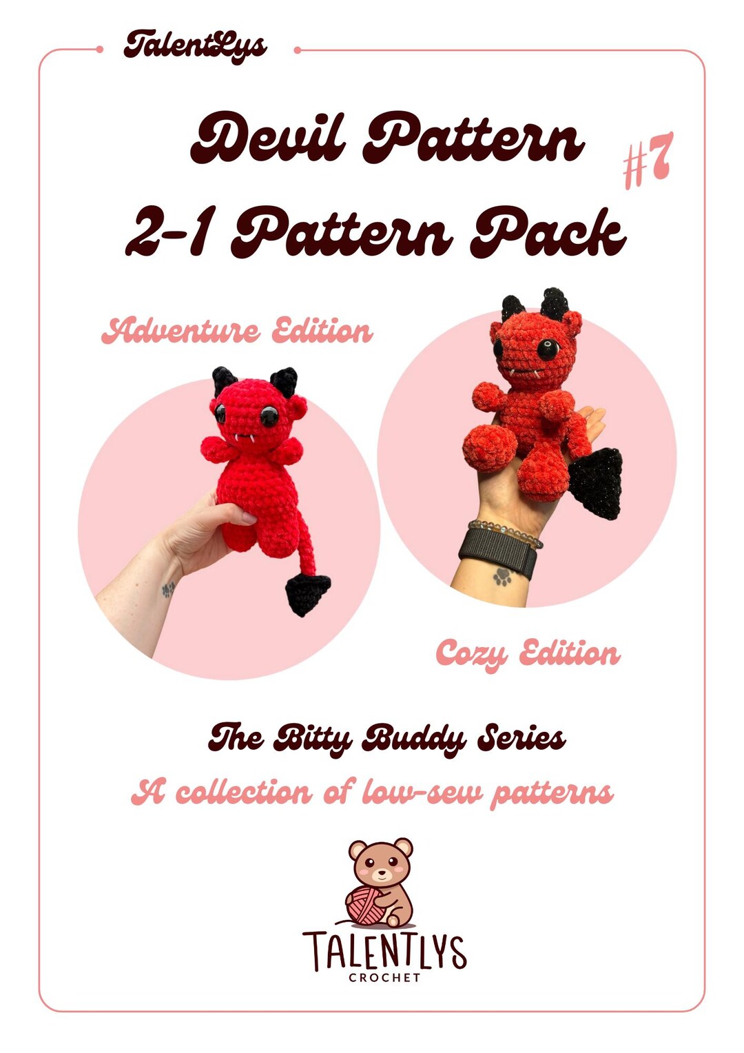 Bitty Buddy Devil Pattern Pack – Cozy + Adventure Editions | 2-in-1 PDF ...