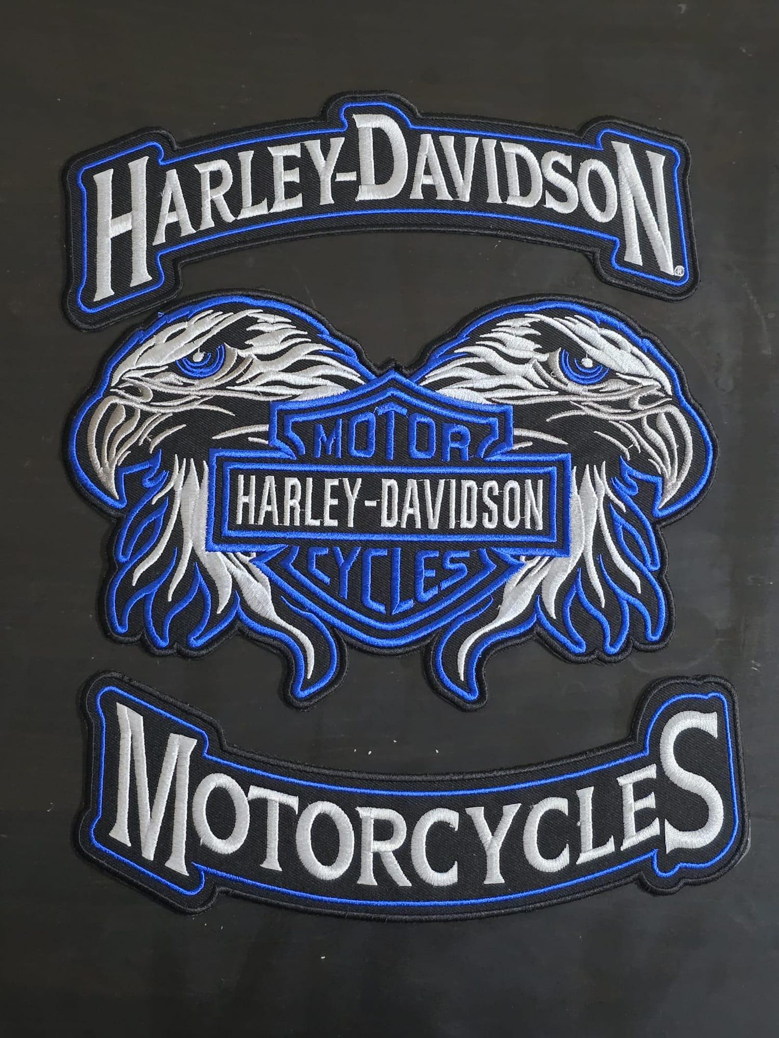 Harley Davidson Patch 3 Piece Eagle Patches for Jacket Motorcyclist ...