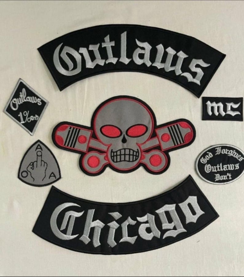 Outlaw Chicago/nomad Forgives Biker Patch Embroidered Iron on Rider ...