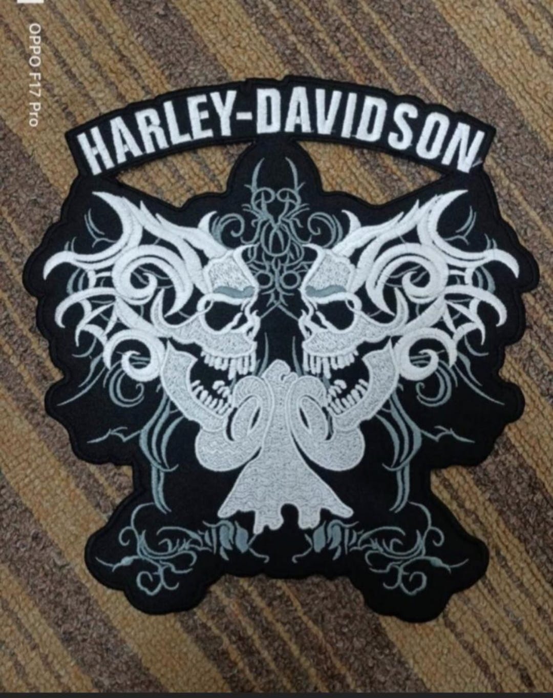 Harley Davidson Double Skull Large Patch 12" Motorcycle Jacket Back Patch - Etsy